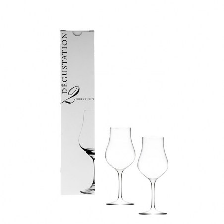 Lot de deux verres de degustation 15cl - tulipe